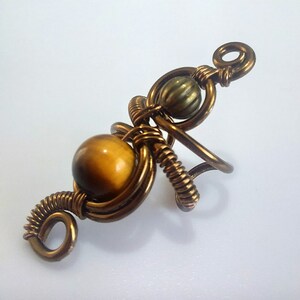 Ear Cuff Antique Copper Tigers Eye Ear Wrap - Etsy