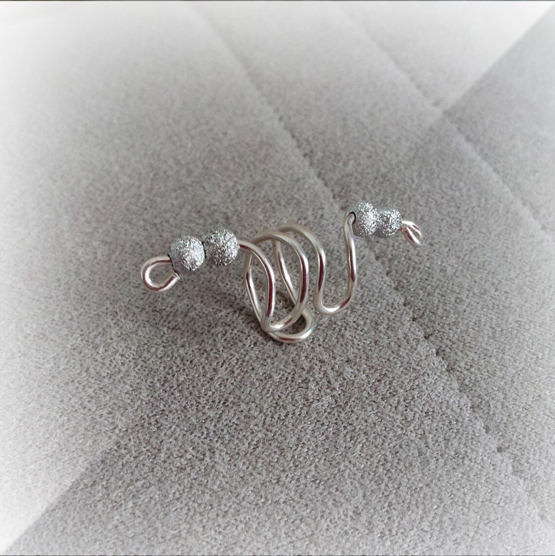 Silver Ear Cuff Glitter Silver Beads Ear Wrap - Etsy