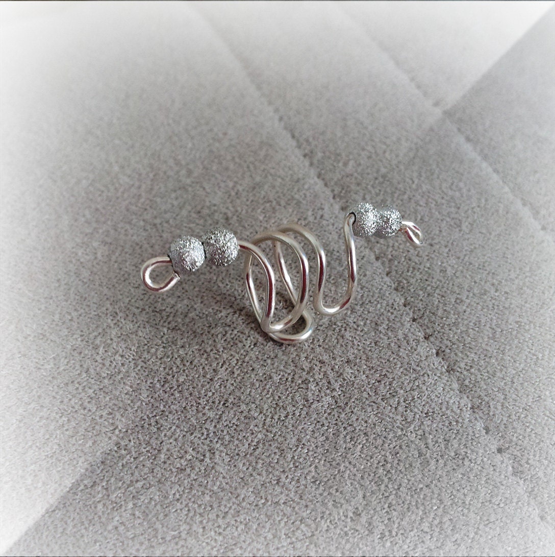 Silver Ear Cuff Glitter Silver Beads Ear Wrap - Etsy