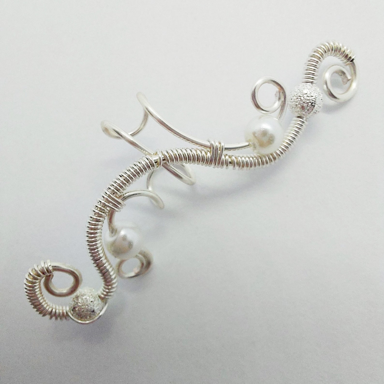 Silver Ear Cuff Elegant Ear Wrap - Etsy