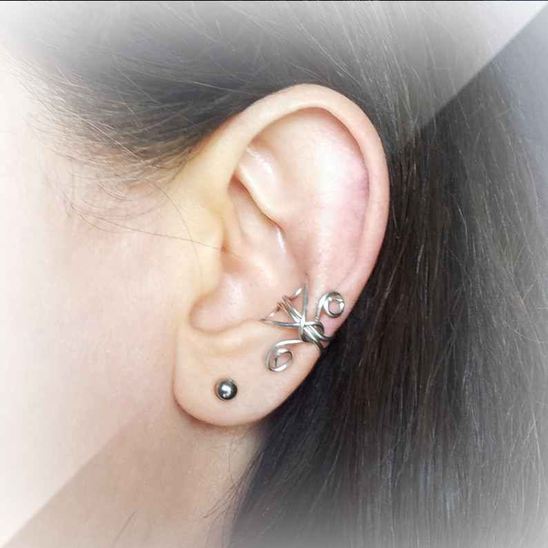 Silver Ear Cuff Silver Plated Ear Wrap - Etsy