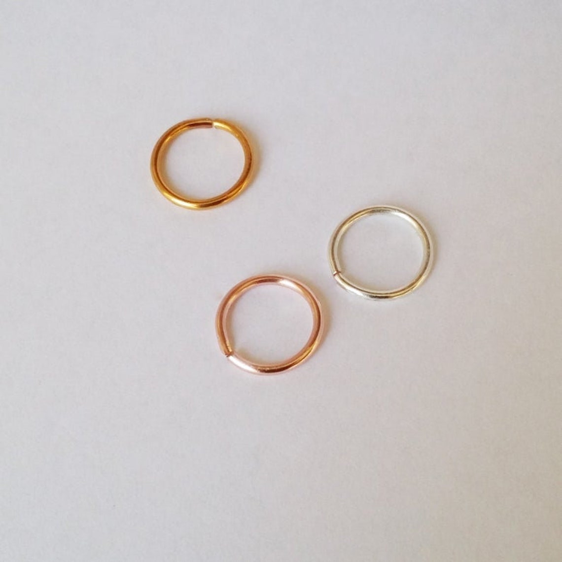 Mens Gold Helix Hoop Helix Ring Tragus Hoop Hugger Earring Etsy
