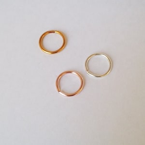 Mens Gold Helix Hoop, Helix Ring, Tragus Hoop, Hugger Earring, Minimal ...