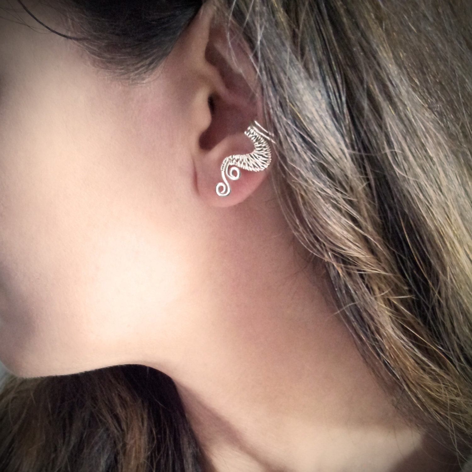 Silver Ear Cuff Silver Plated Weave Ear Wrap - Etsy