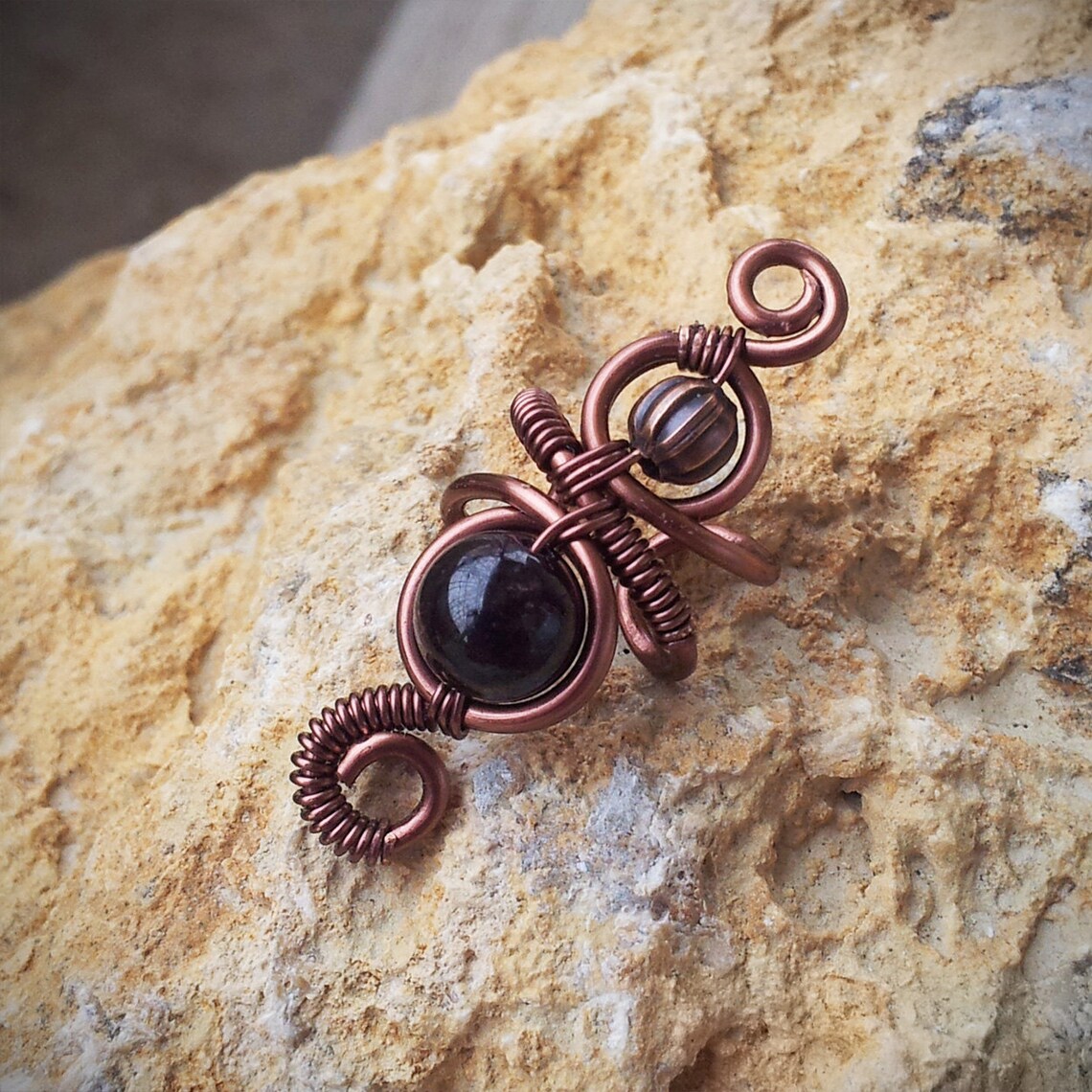 Ear Cuff Antique Copper Tigers Eye Ear Wrap - Etsy