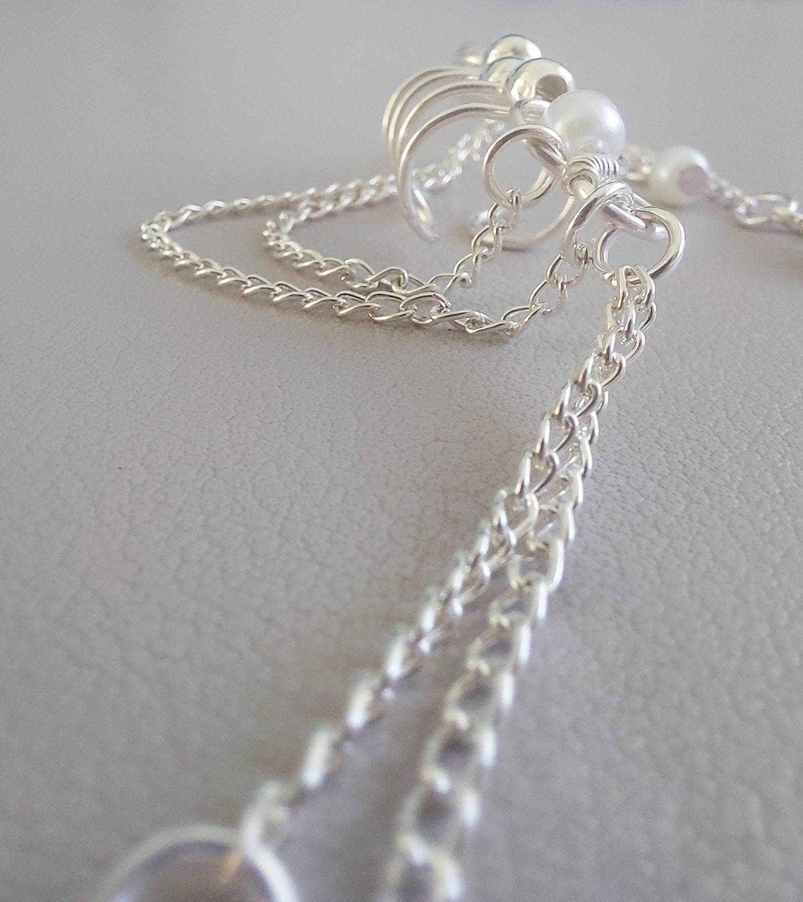 Silver Ear Cuff With Chain Silver Plated Chain Ear Wrap - Etsy