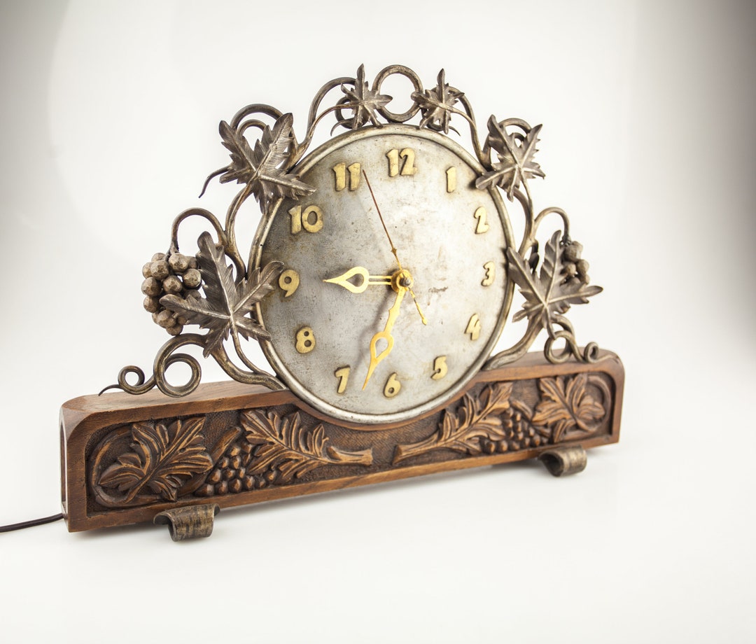 Stunning Wrought Iron Electric Vineyard Clock - Etsy