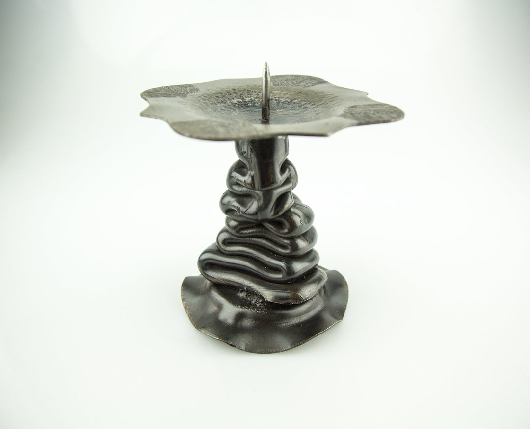 Draped Metal Handforged Brutalist Candle Holder - Etsy