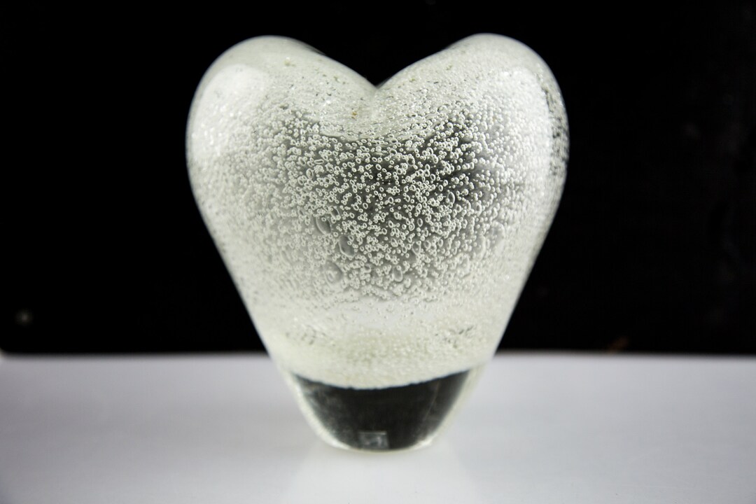 Transparent Bubbles Heart Shape Glass Vase - Etsy