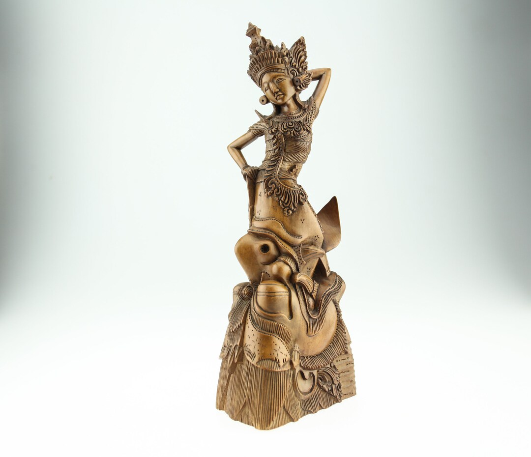 Very Fine Wood Sculpture Balinese Kala Rahu and Dewi Ratih - Etsy UK