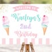 Ice Cream Party Welcome Sign Editable Template / Ice Cream Social Party ...