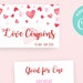 Editable Love Coupons / Watercolor Hearts Valentine's Day - Etsy