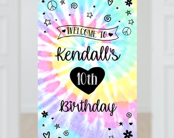 Tie Dye Welcome Sign - Etsy