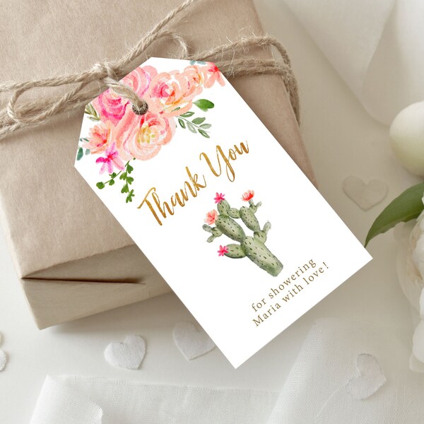 Cactus Favor Tag - Etsy