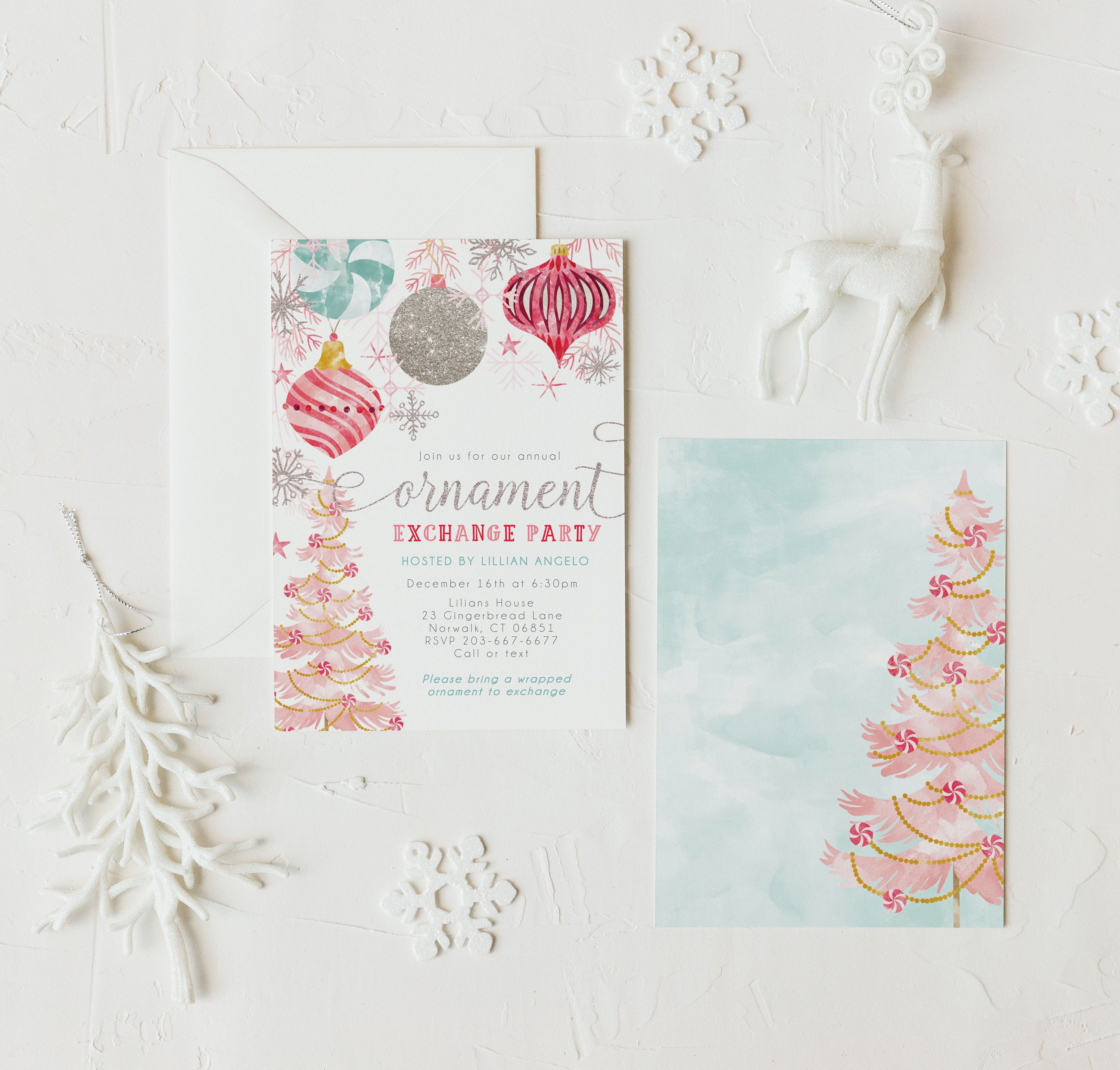 Peppermint Invitations - Etsy