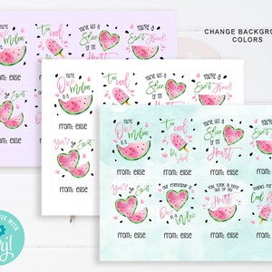 Watermelon Valentine's Day Printable Cards / Printable School ...