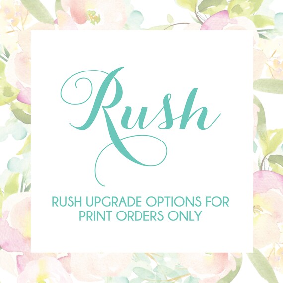 RUSH Upgrade Options for Print Orders Only | Etsy