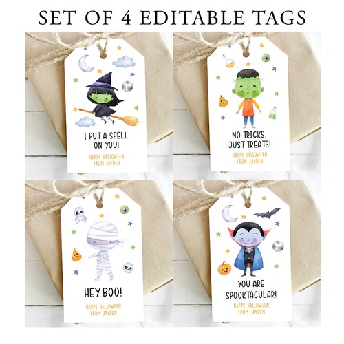HALLOWEEN Tags Printable/ Trick or Treat Tags / Halloween - Etsy