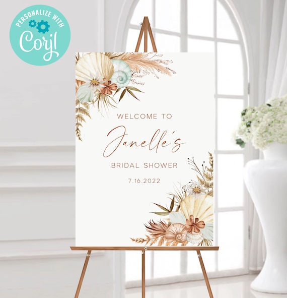 Beach Boho Party Welcome Sign Poster Template / Coastal Beach - Etsy