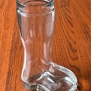 Vintage Glass Boot Vase - Etsy
