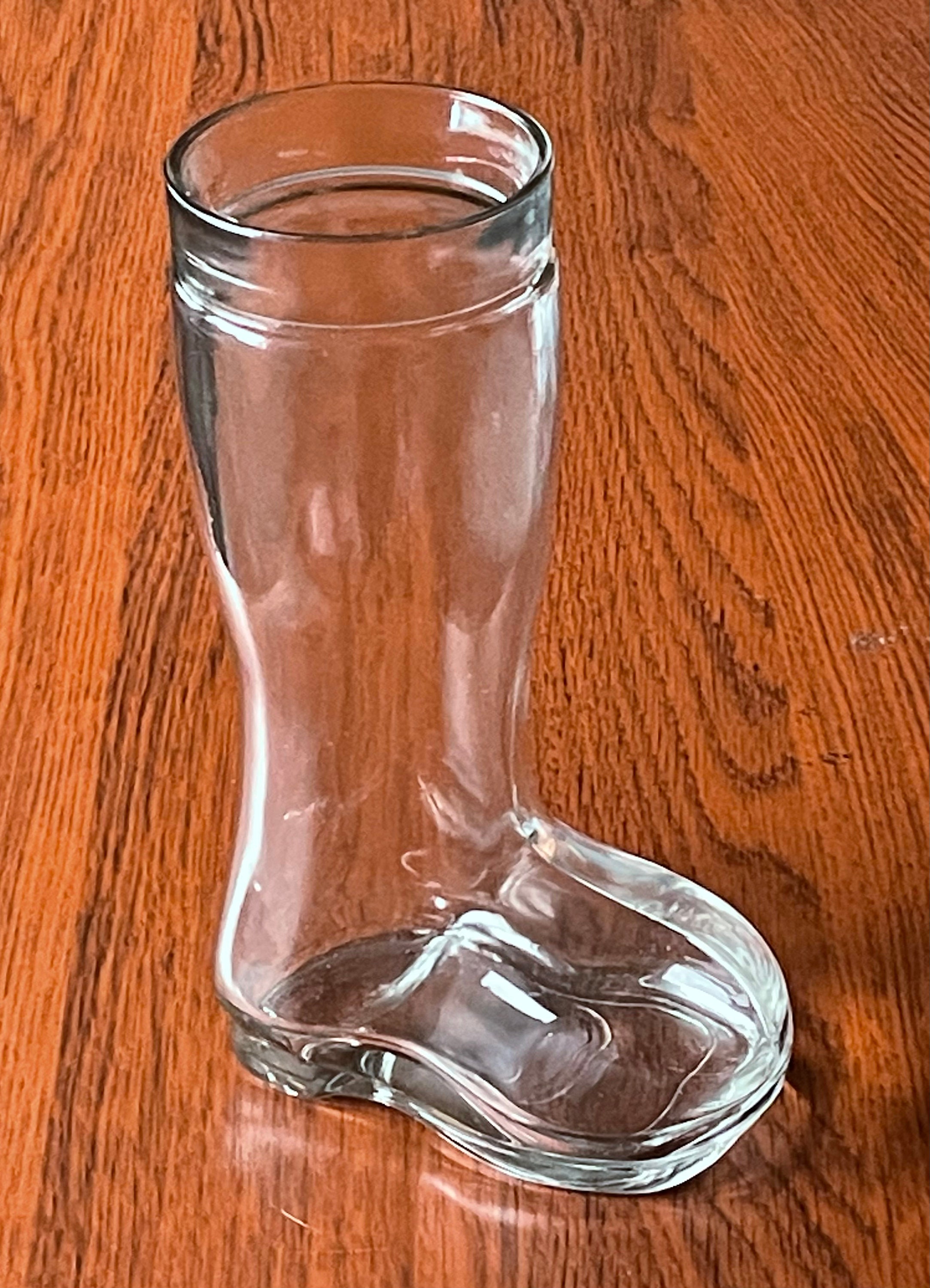 Vintage Glass Boot Vase - Etsy