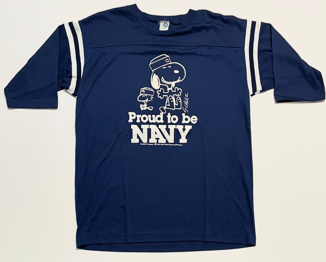 1965 Snoopy Proud to Be Navy T-shirt. - Etsy