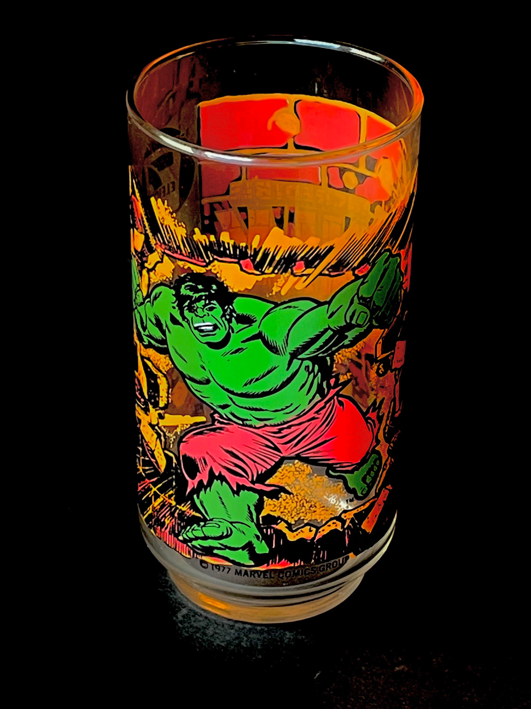 1977 Two Superhero Glass Tumblers - Etsy
