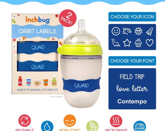 Baby Bottle Name Labels Personalized Sippy Cup Name Labels for Daycare ...