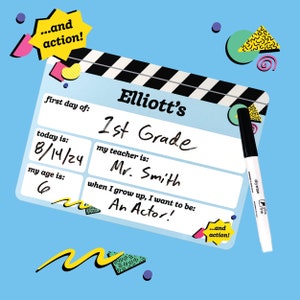Personalized First Day of School Board: Reusable Dry Erase Sign - Etsy