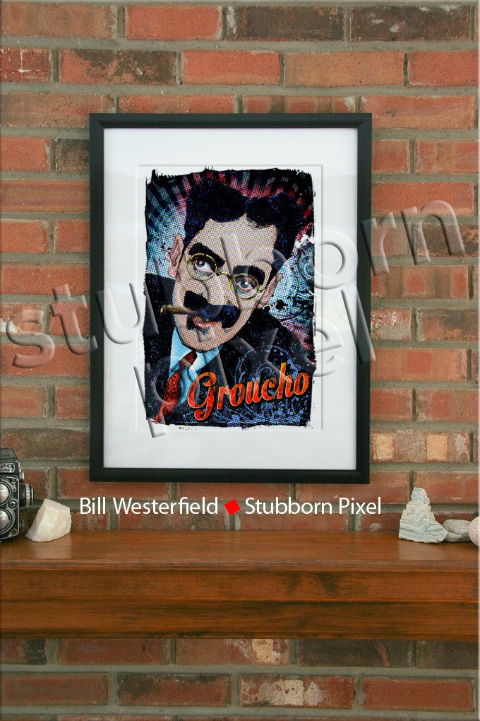 GROUCHO MARX Pop Art Archival Giclee Art Print | Etsy