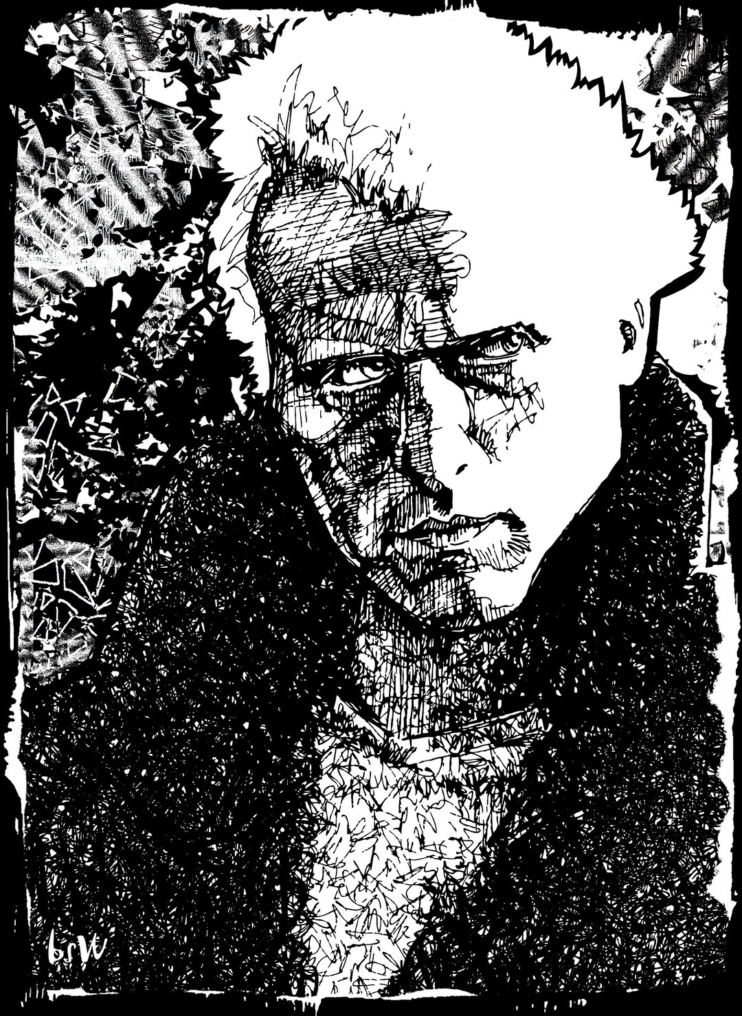 ROY BATTY Blade Runner Black and White Print Pen and Ink Drawing - Etsy