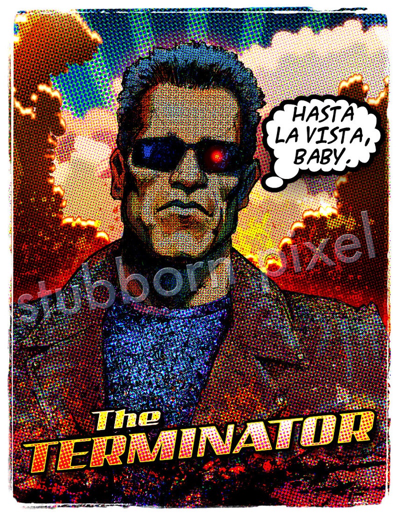 THE TERMINATOR - Greeting Card, Blank Card - Etsy
