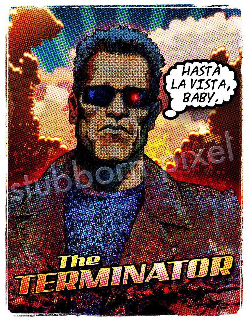 THE TERMINATOR - Greeting Card, Blank Card - Etsy
