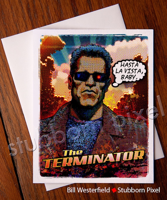 THE TERMINATOR Greeting Card Blank Card | Etsy