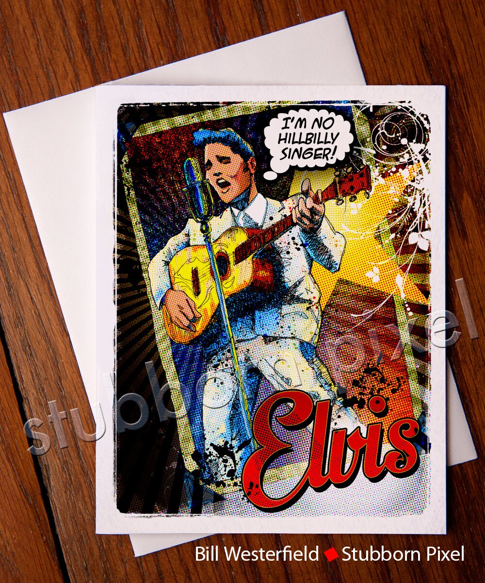 ELVIS Greeting Card Blank Card - Etsy