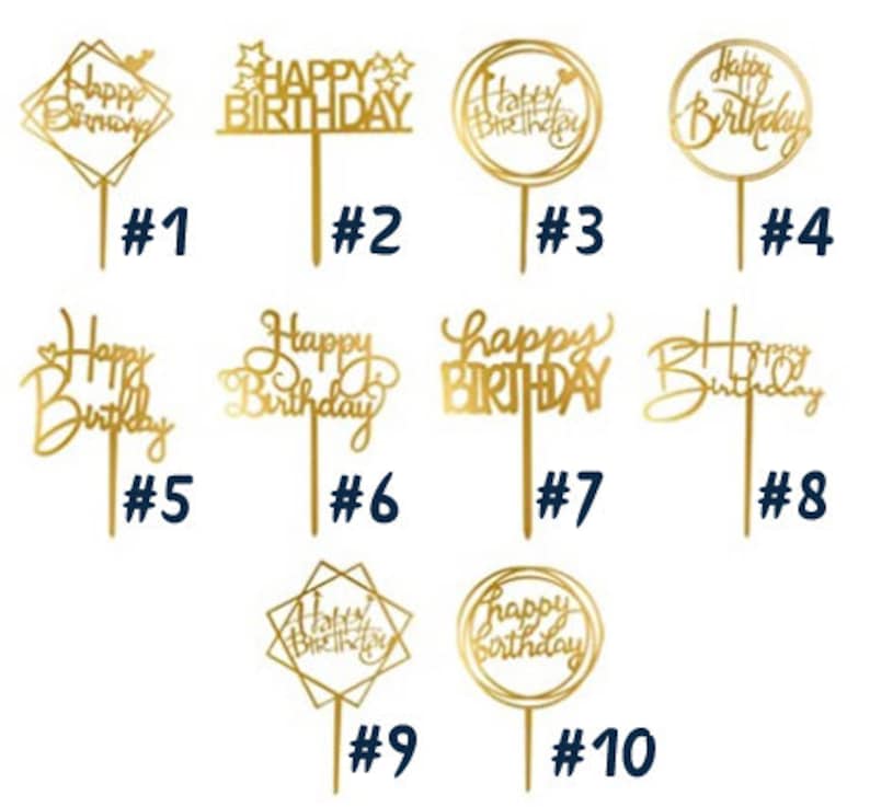 Happy Birthday Cake Topper/party Decor - Etsy