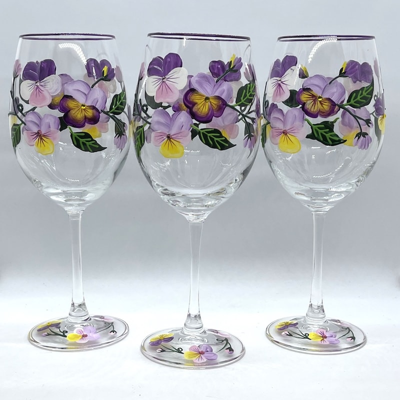 Spring Wine Glasses - Etsy