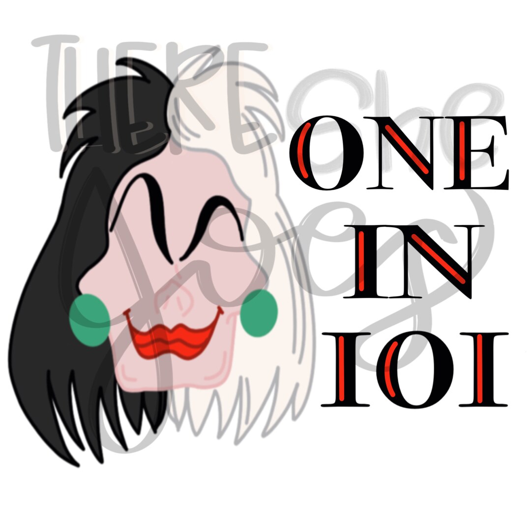 One in 101 PNG File, Digital Cruella De Vil, Dalmation Villain ...