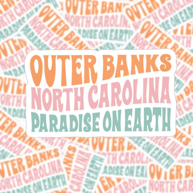 Outer Banks Decal, North Carolina Decal, Paradise on Earth Decal, OBX ...