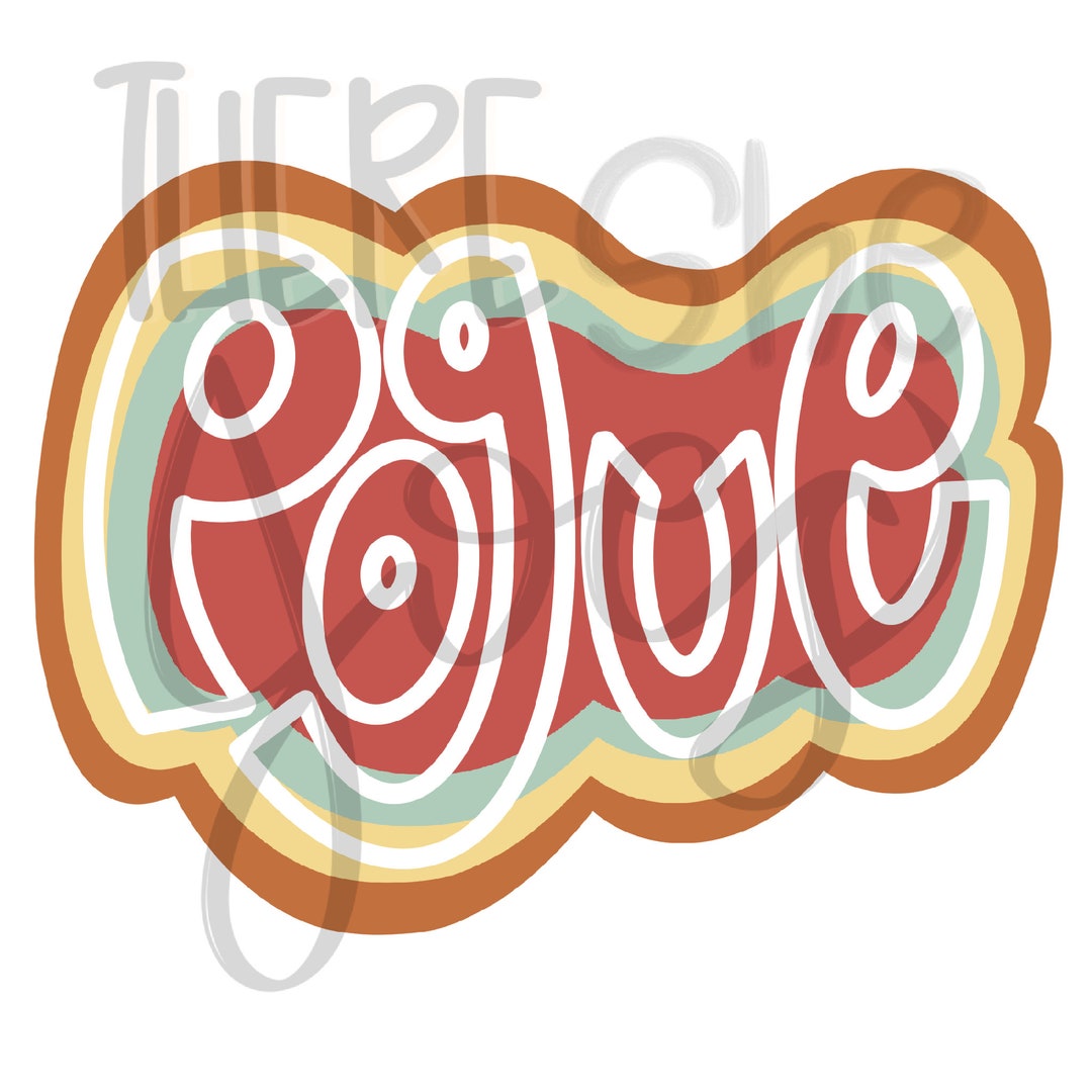 Colorful Retro Pogue PNG File, Digital Pogues Design, Outerbanks Pogues ...