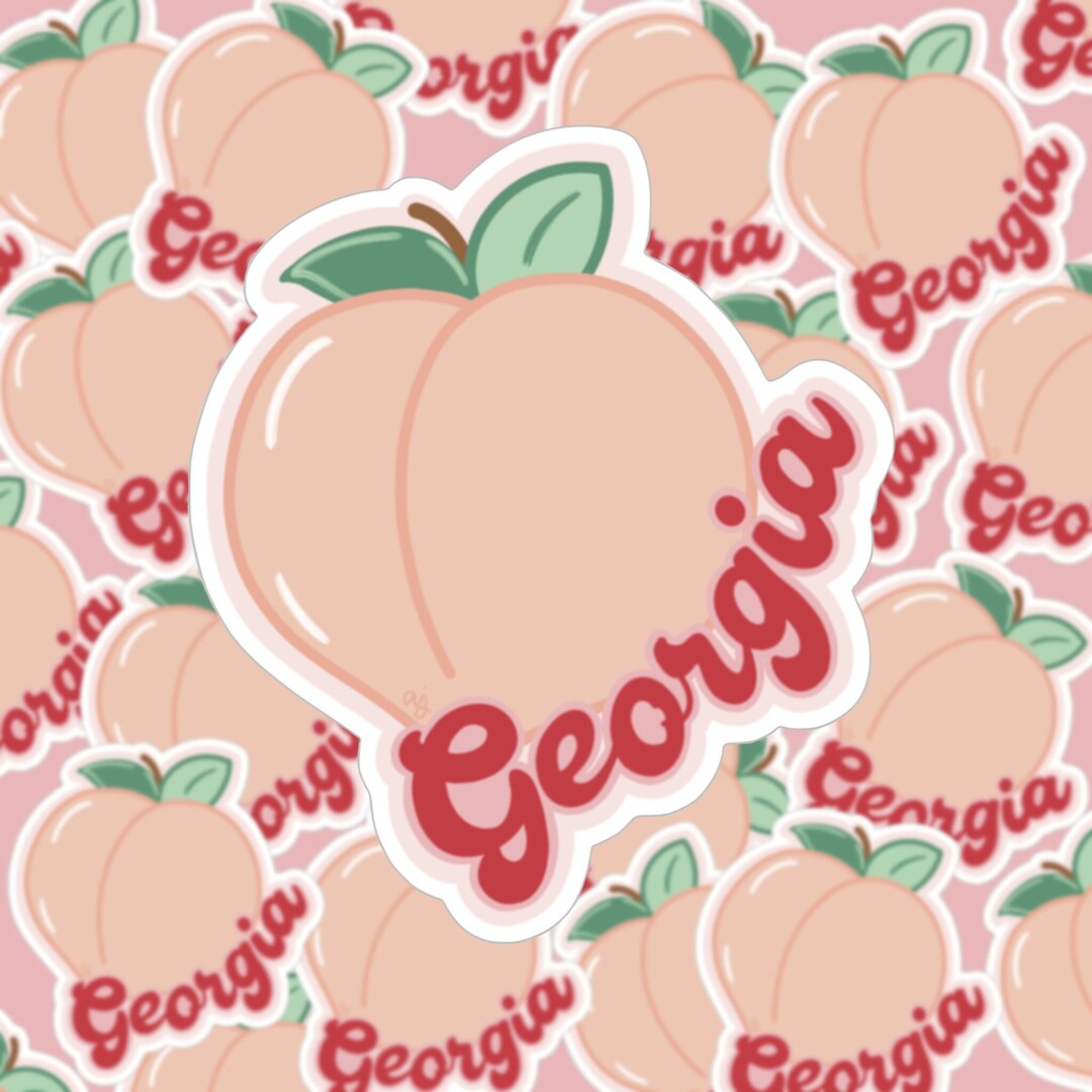 Georgia Decal, Fun and Trendy State Decal, Peach Decal, Matte Decal ...