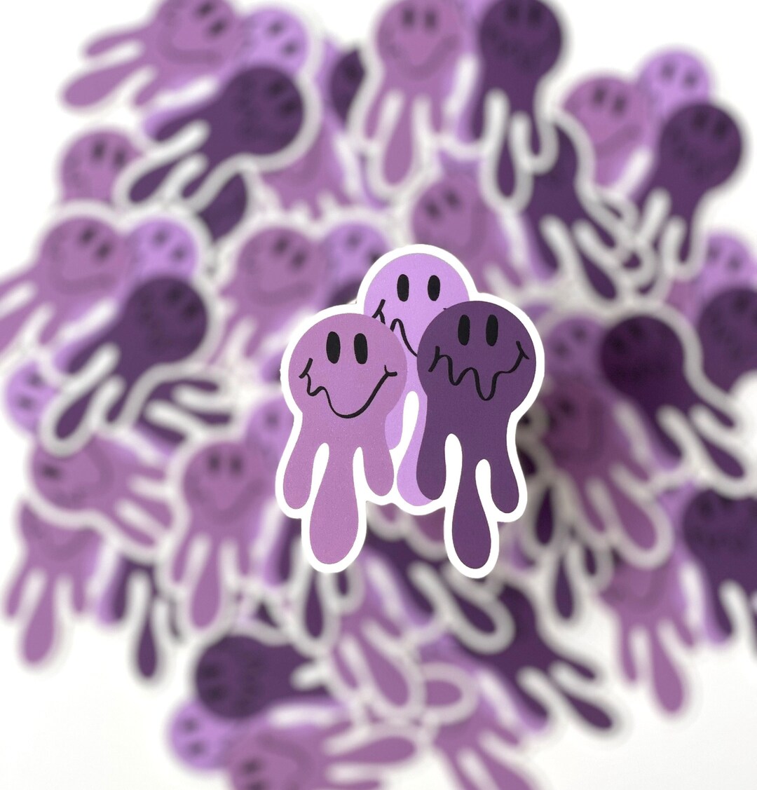 Color Melt Smiley Decal, Fun and Trendy Decal, Smiley Face Decal, Matte ...