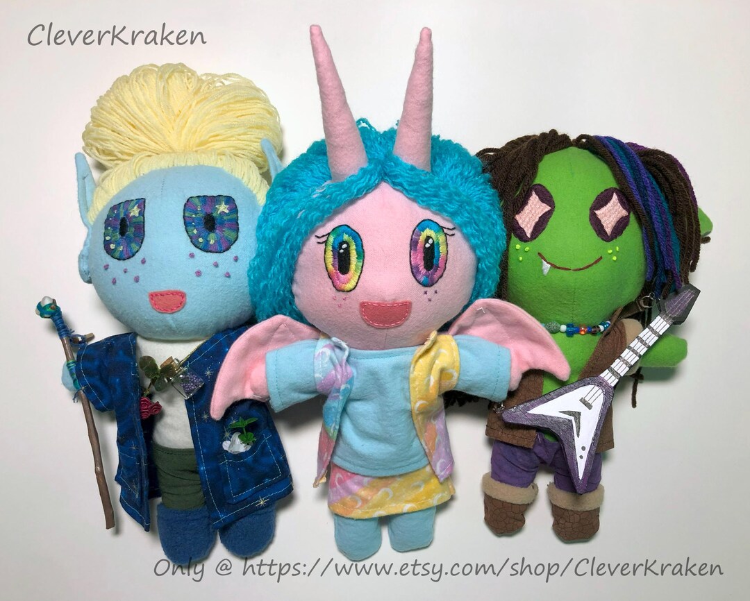 Custom Made Original Character Fantasy Plush Chibi Doll, Oc Ooak - Etsy