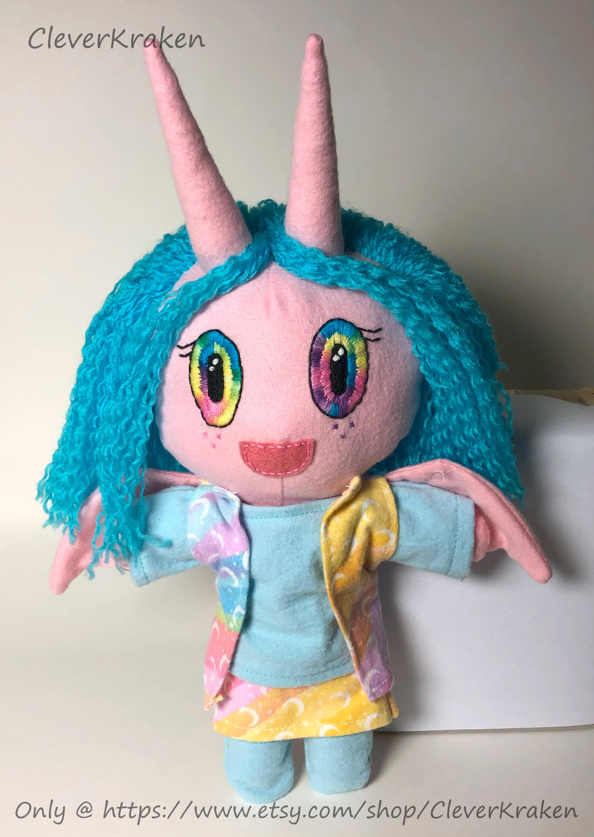 Florence the Imp Plush Artist's Fantasy Chibi Doll, W/ Outfit and Hand ...