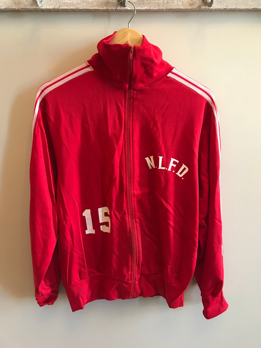 Vintage 70’s Adidas Track Jacket - MEDIUM - Personalized - N.L.F.D. #15 ...