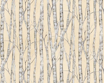 Birch Tree Fabric | Etsy