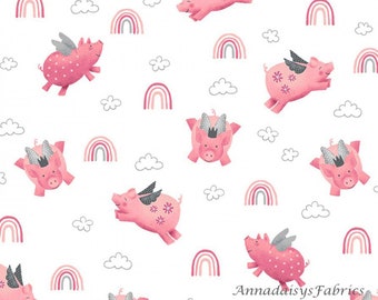 Flying Pigs Fabric - Etsy