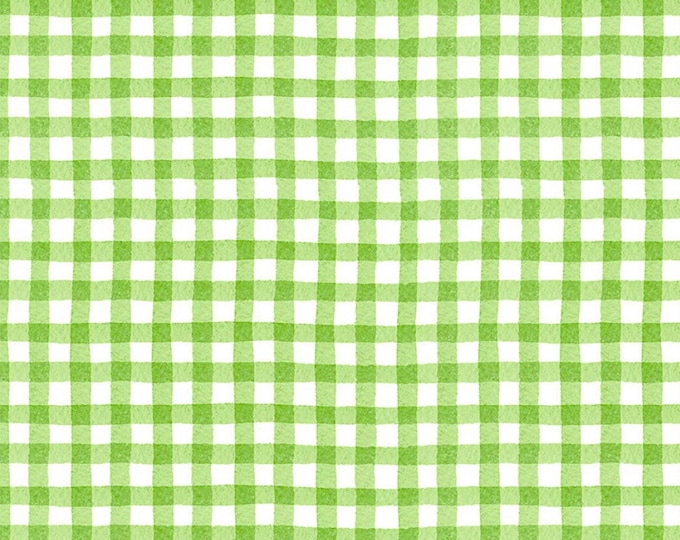 Bright Green Gingham Check Fabric, P & B Textiles Hoppy Easter 4972-G ...