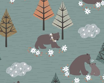 Bear fabric | Etsy