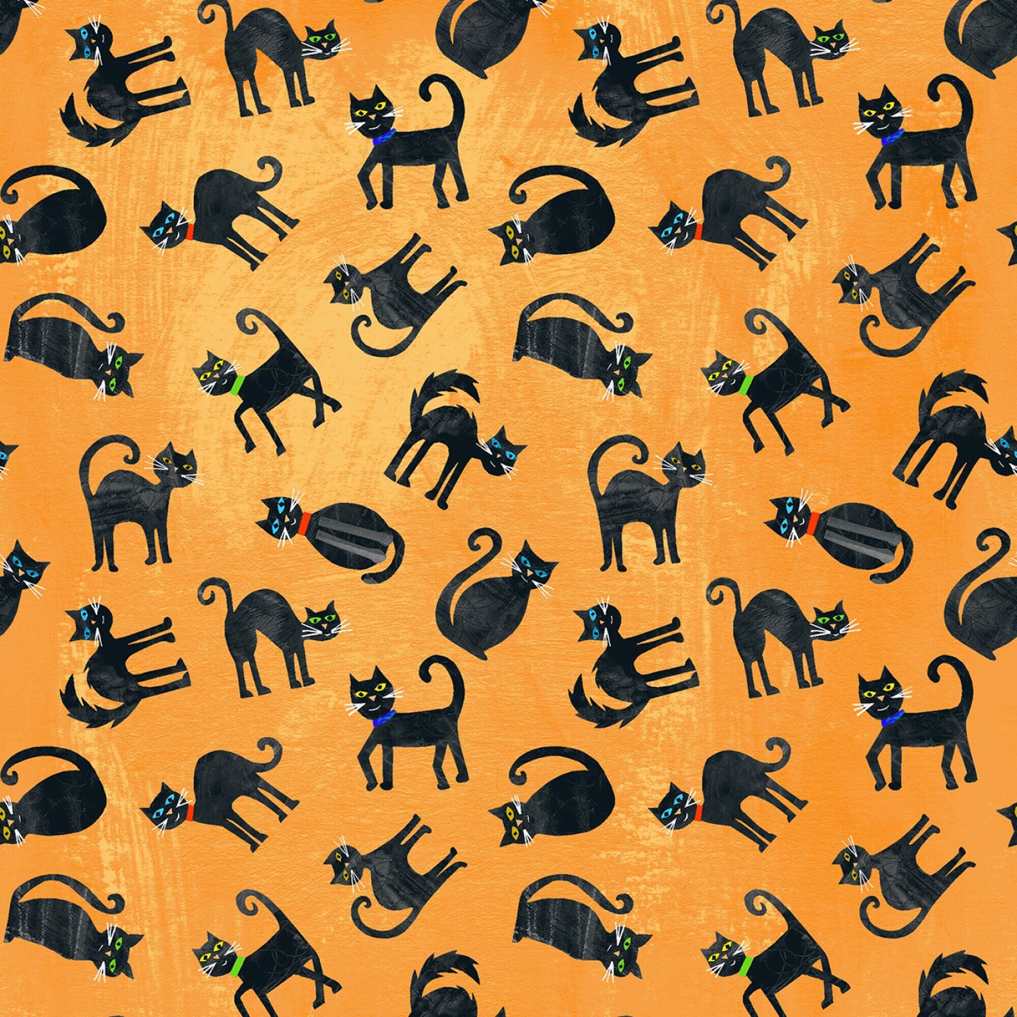 Black Cat Fabric
